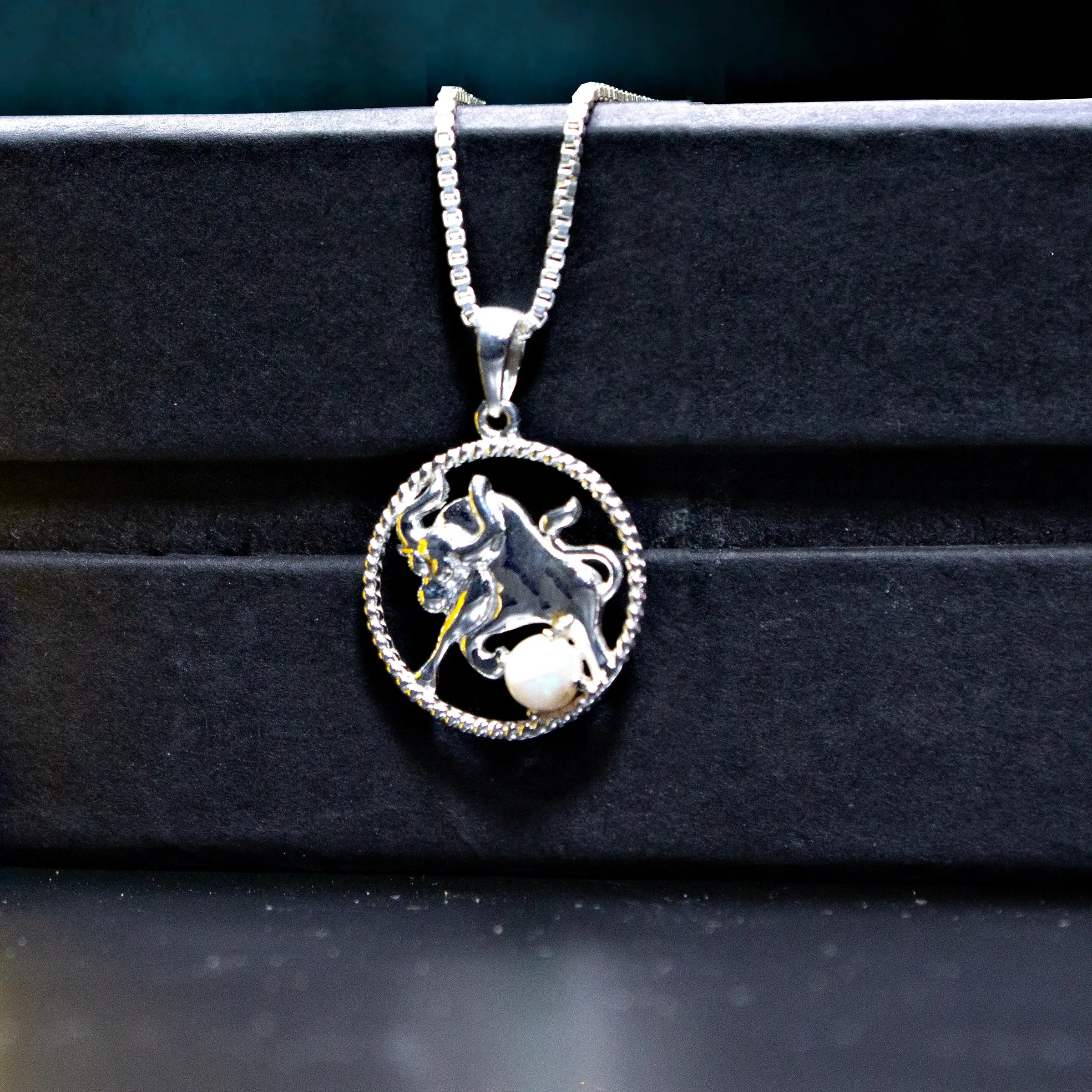 Silver Taurus Pendant : A Complete Package - MyPandit